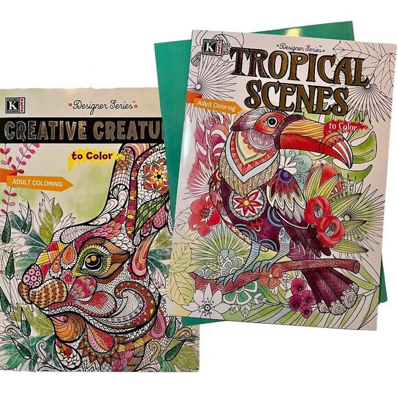 Holiday | Adult Coloring Books Set Unique Designer Series For ...